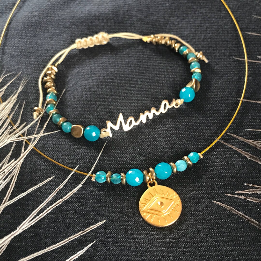 Handmade Personalised Mother Gift, Jewellery Set, Necklace and Bracelet ...