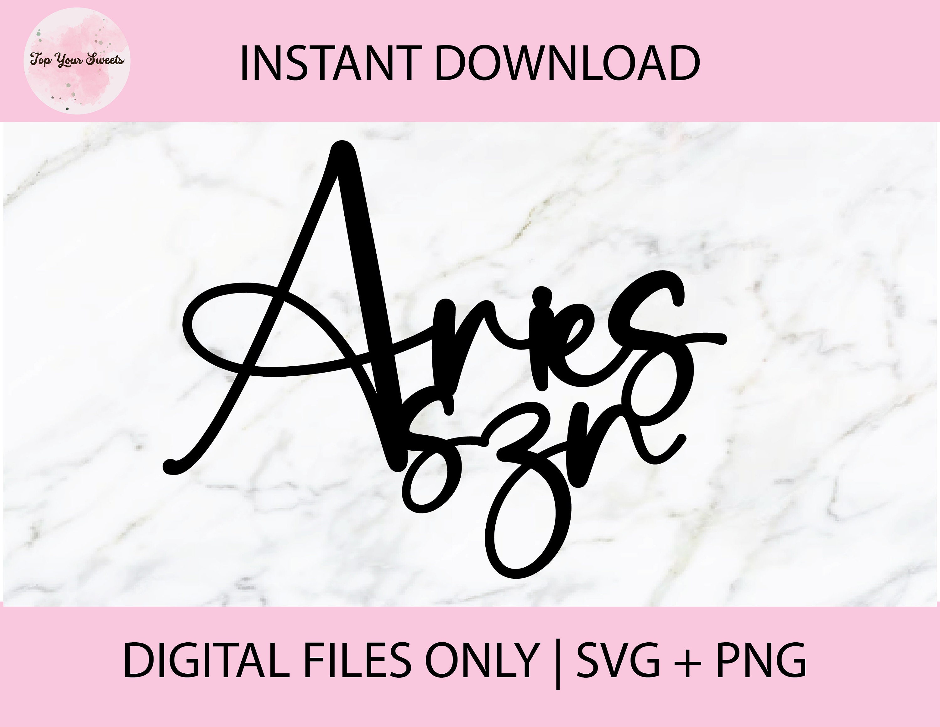 Aries SZN SVG, PNG Digital Files Cut File, Print File, Cricut, Laser ...