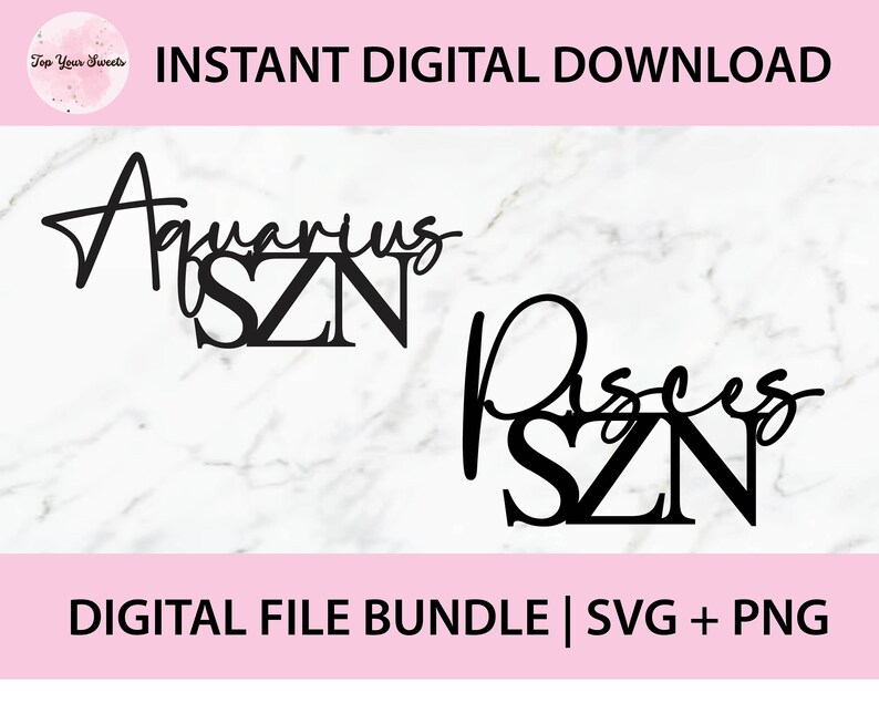 Zodiac SZN SVG PNG Bundle: Cut/print Files (digital Download) - Etsy