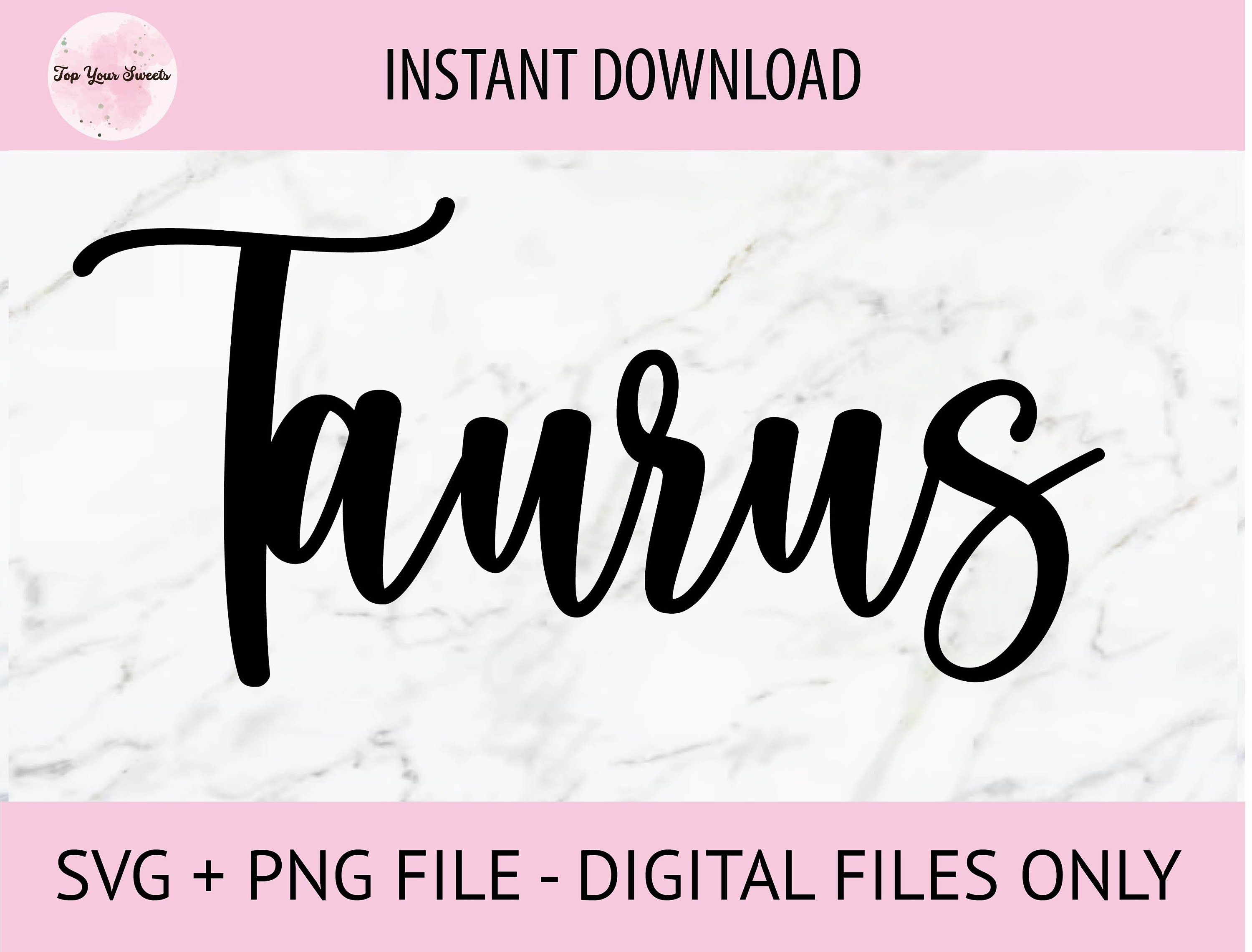 Taurus SVG, PNG Digital Files Cut File, Instant Download, Cricut, Laser ...
