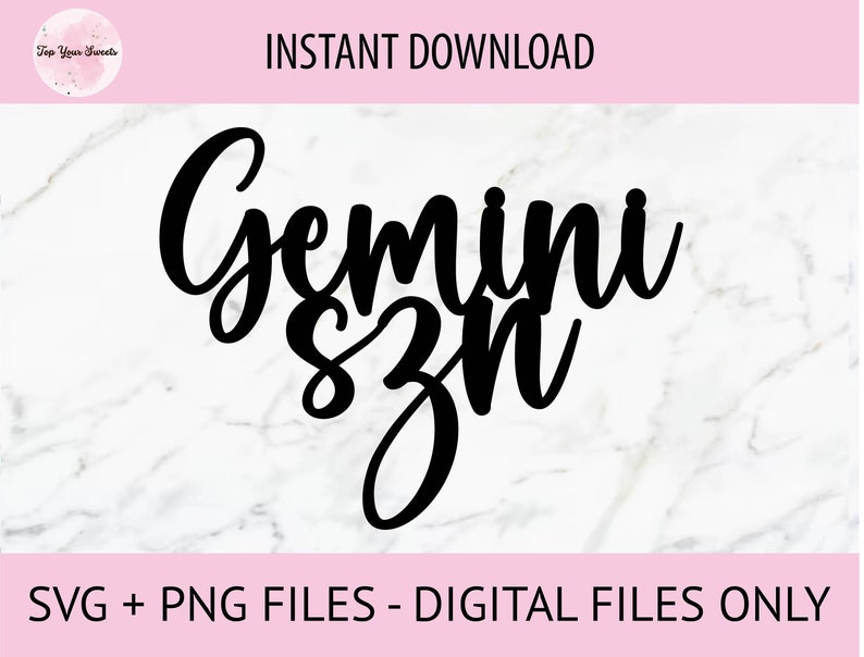 Gemini SZN SVG, PNG Cut Files: Cricut, Laser Cut (digital Download) - Etsy