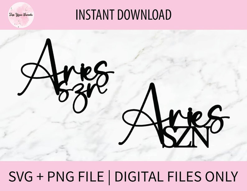 Aries SZN, Aries Baby, SVG, PNG Digital Files, Aries Bundle Cut File ...