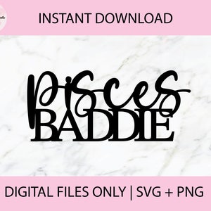 Pisces Baddie SVG, PNG Digital Files | Cut File, Print File, Cricut ...