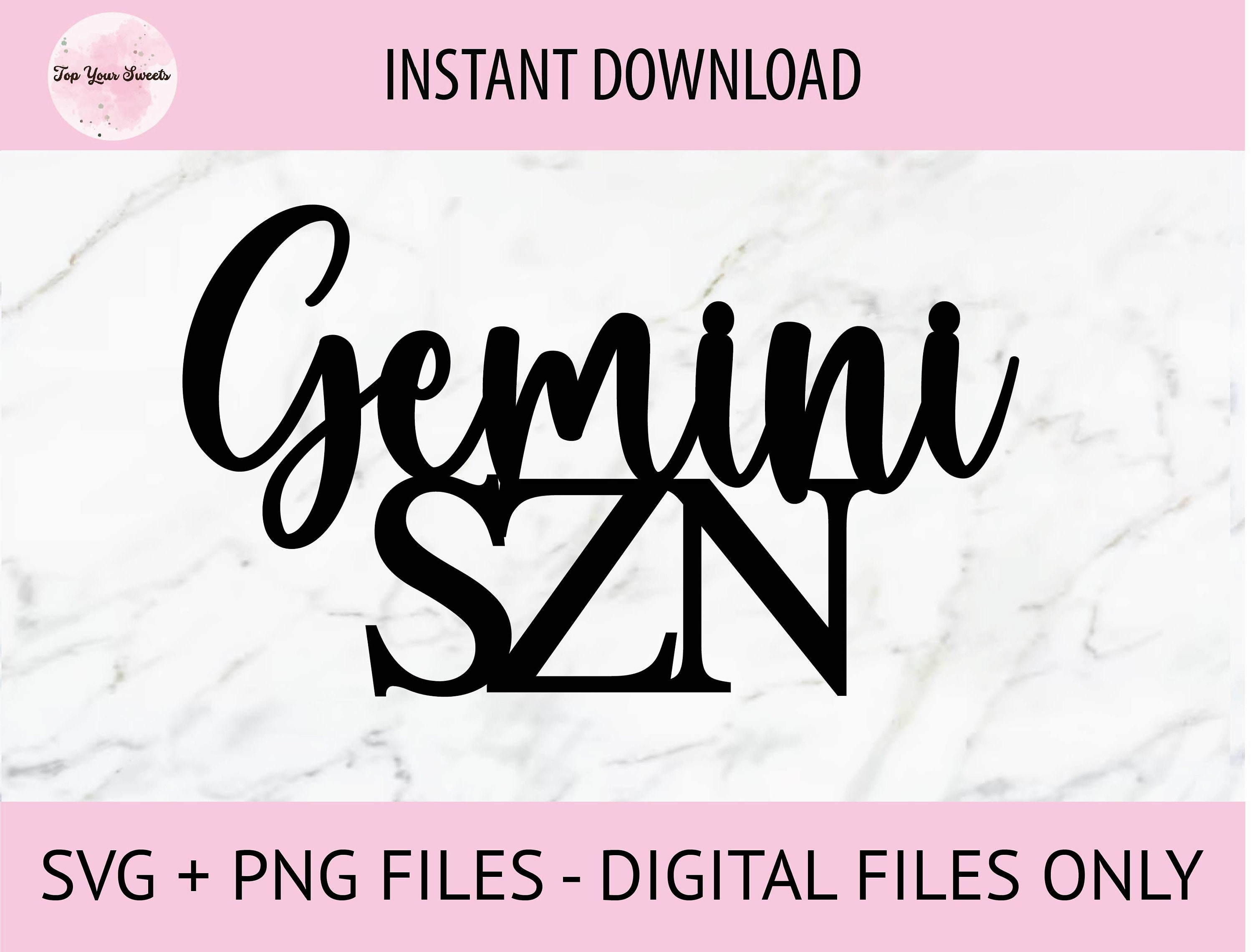 Gemini SZN SVG PNG: Cut File, Print File (digital Download) - Etsy
