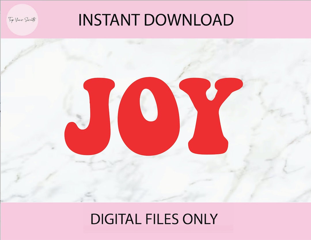 JOY SVG PNG: Christmas Crafting Cut File (digital Download) - Etsy
