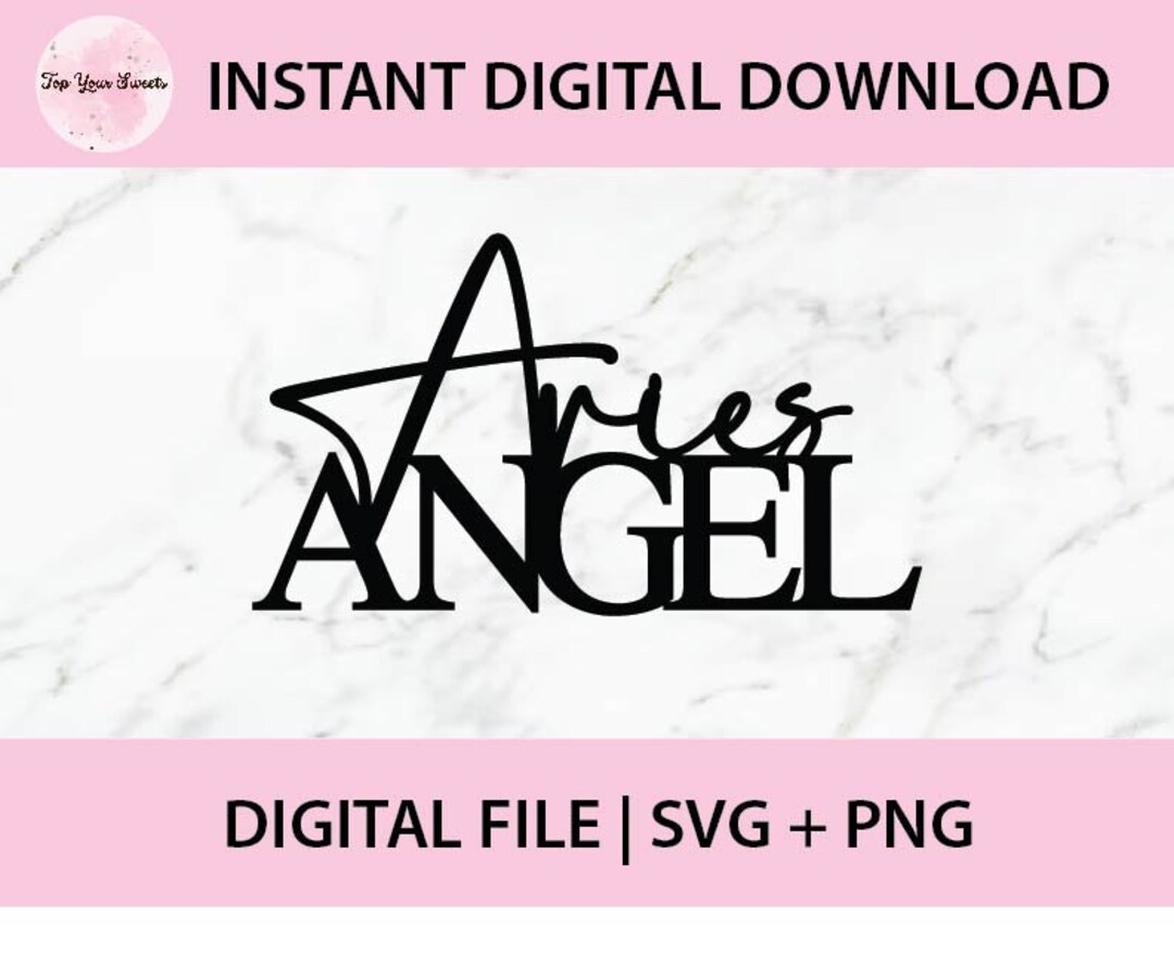 Aries Angel SVG, PNG Digital Files | Cut File, Print File, Cricut ...
