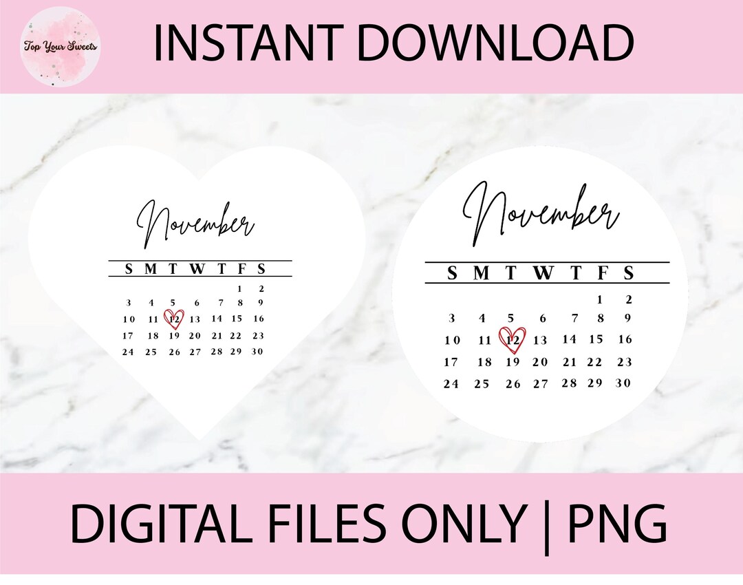 November 2024 Calendar PNG, Instant Download for CRICUT, Burn Away ...