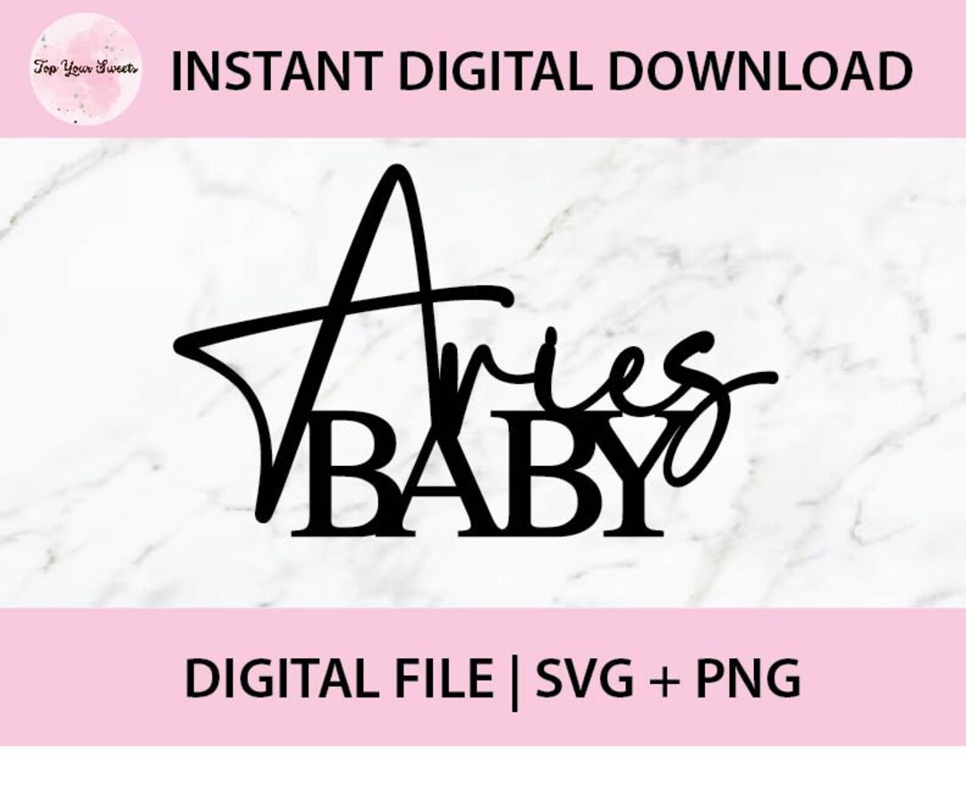 Aries Baby SVG, PNG Digital Files | Cut File, Print File, Cricut, Laser ...