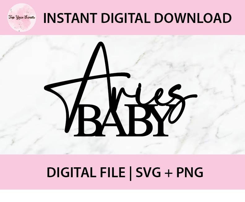 Aries Baby SVG, PNG Digital Files Cut File, Print File, Cricut, Laser ...
