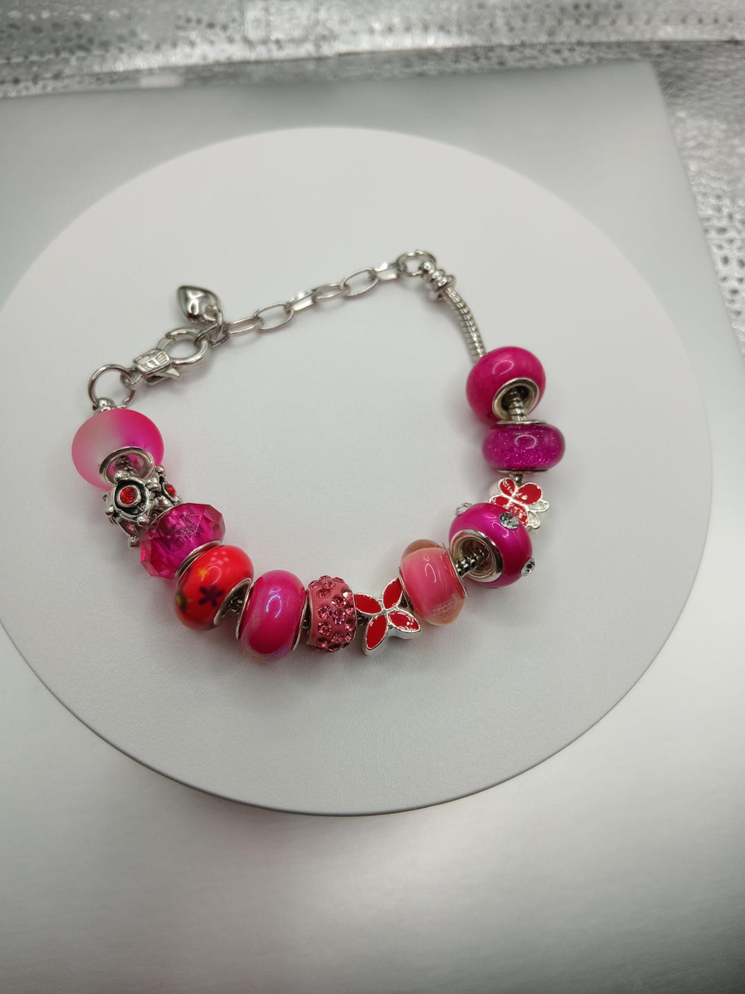 Pink Rhinestone Pandora Bracelet - Etsy