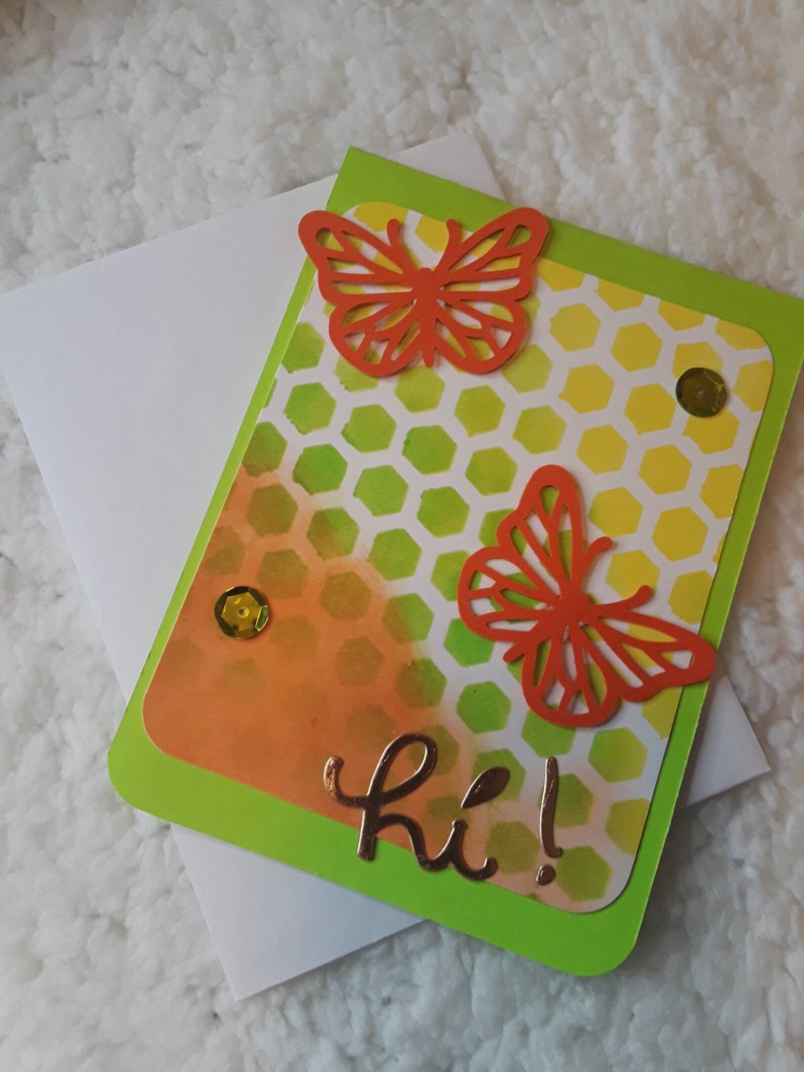 4x6 Say "hi" Blank Butterfly Note Card - Etsy