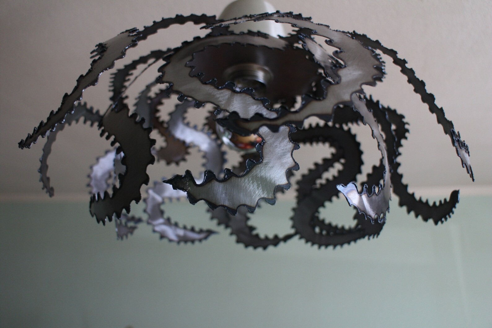 Octopus Hanging Lamp Made of Metal Cutting Torch Design Unique - Etsy