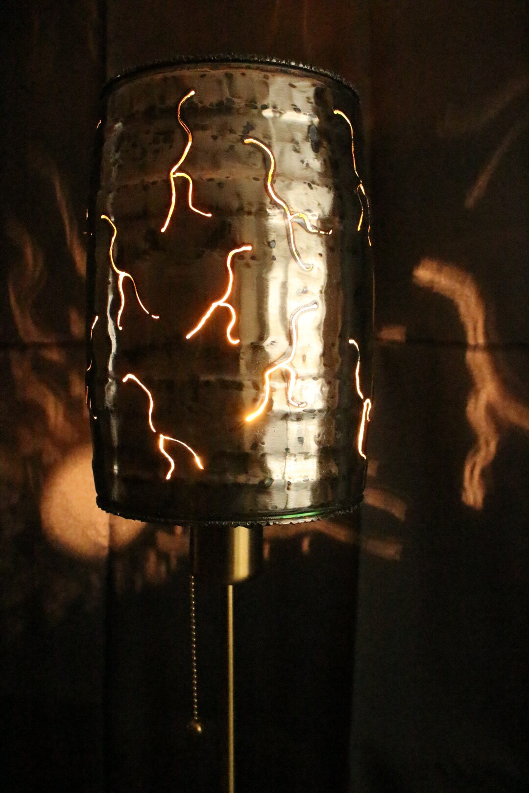 Dowsing Rod Lamp Made From Tin Container, Party Barrel, Upcycling ...
