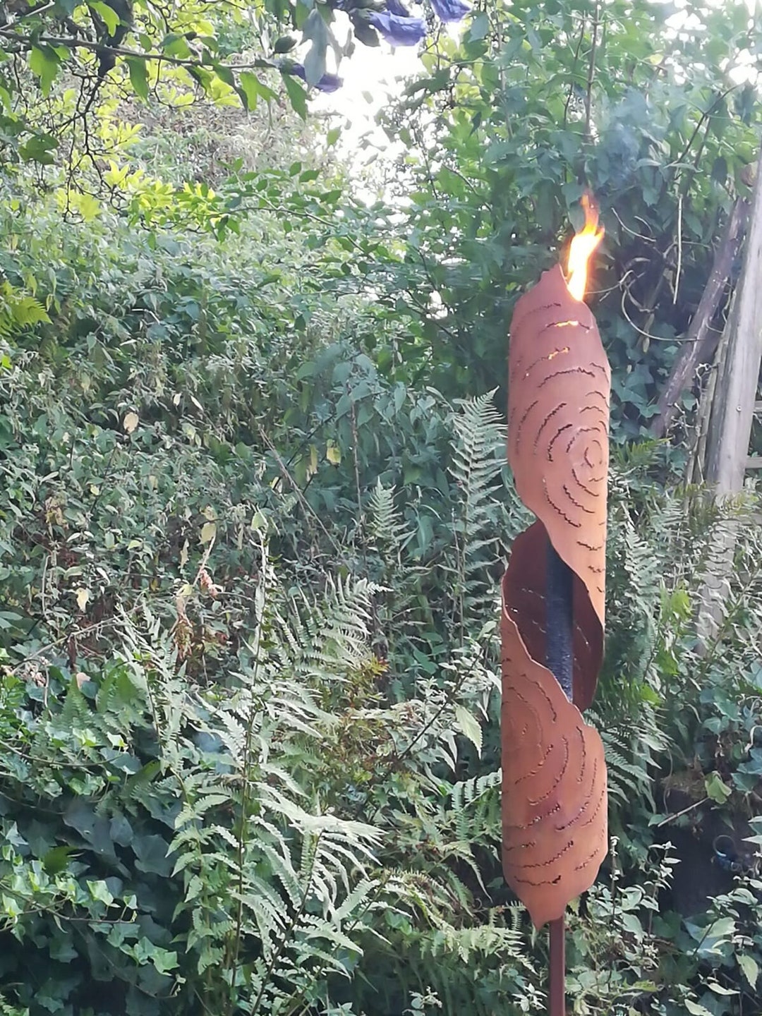 Garden Torch Grate With Torch Pole Wave Band Sound Wave Torch Head 70 ...