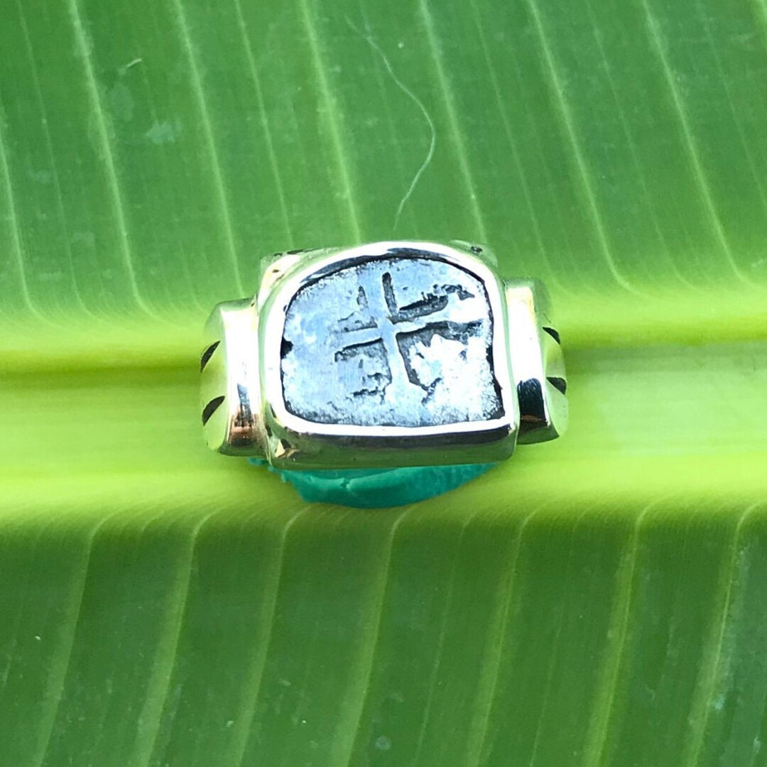 No799 Genuine Peruvian Silver Half Real Coin in a 950 Sterling Silver ...