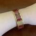 Talbots Goldtone Red Enamel Hinged Bangle Bracelet With Vintage Equestrian/watch Fob Design ...