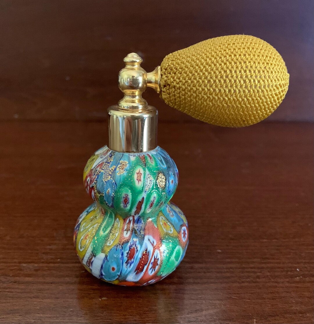 Vintage Murano Made in Italy Colorful Millefiori Perfume Bottle With ...