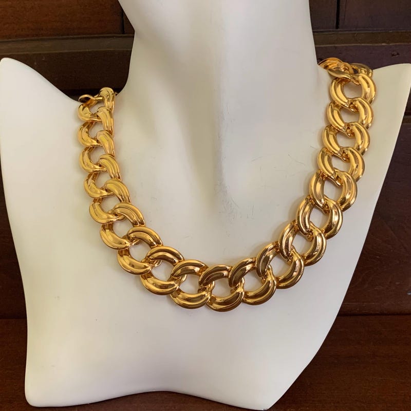 Chunky Gold Necklace - Etsy
