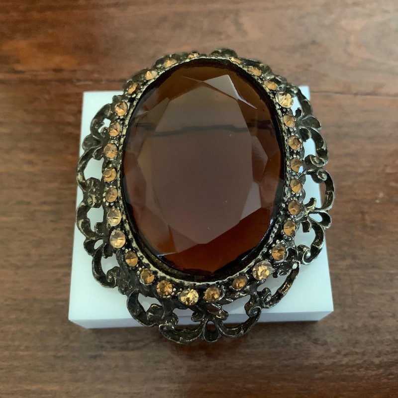 Victorian Amber Brooch - Etsy