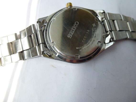 vintage seiko quartz stainless steel mens watch - Gem