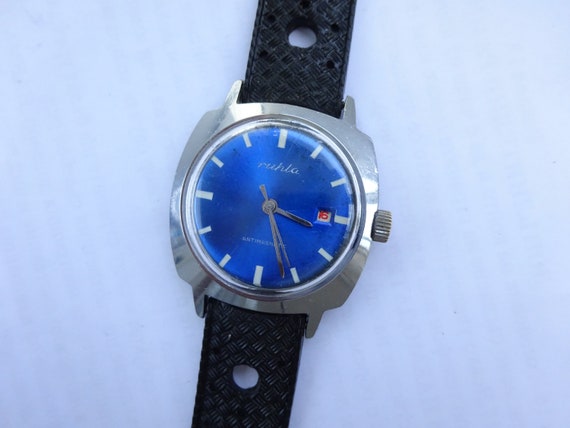 Ruhla vintage East Germany 80s mechanical wrist watch - Gem
