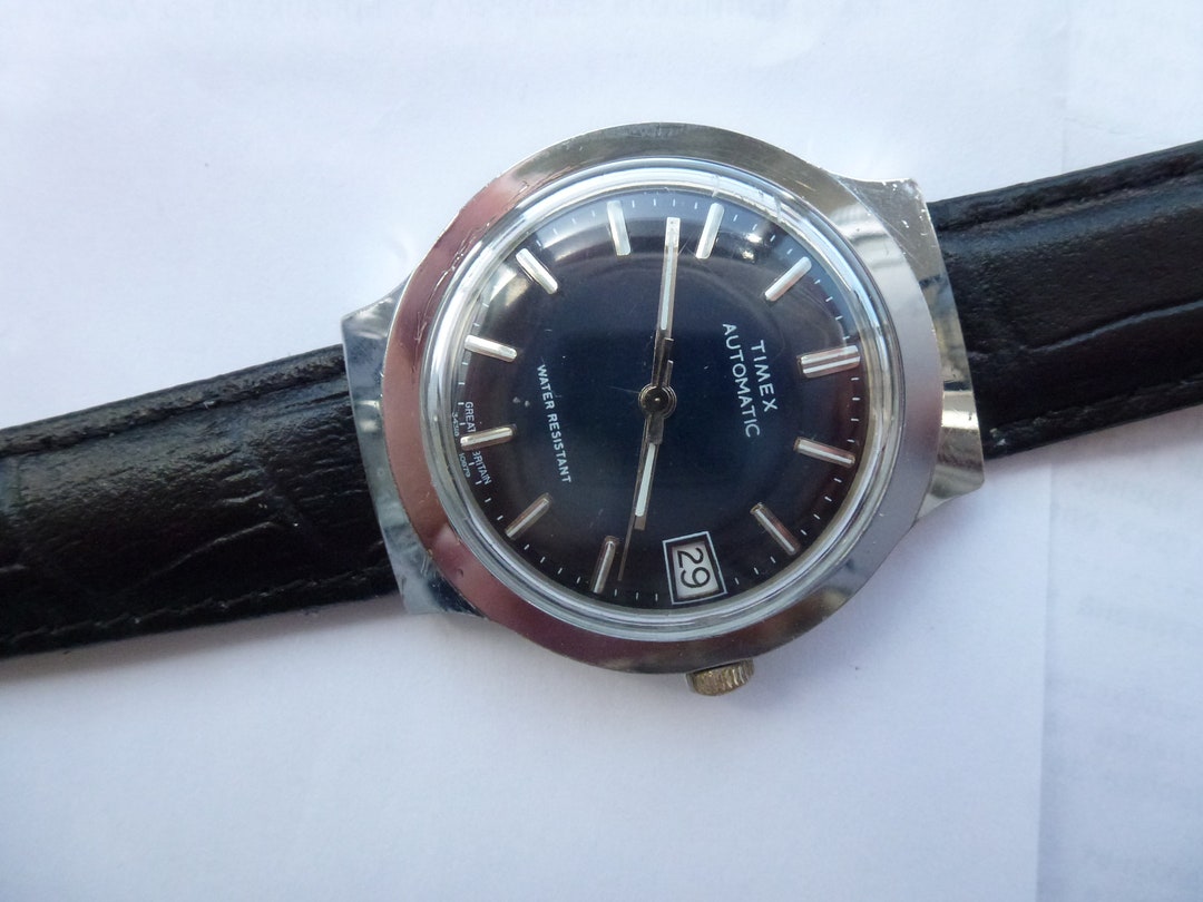 Vintage Men's Timex Automatic Water Resistant Wrist Watch - Etsy