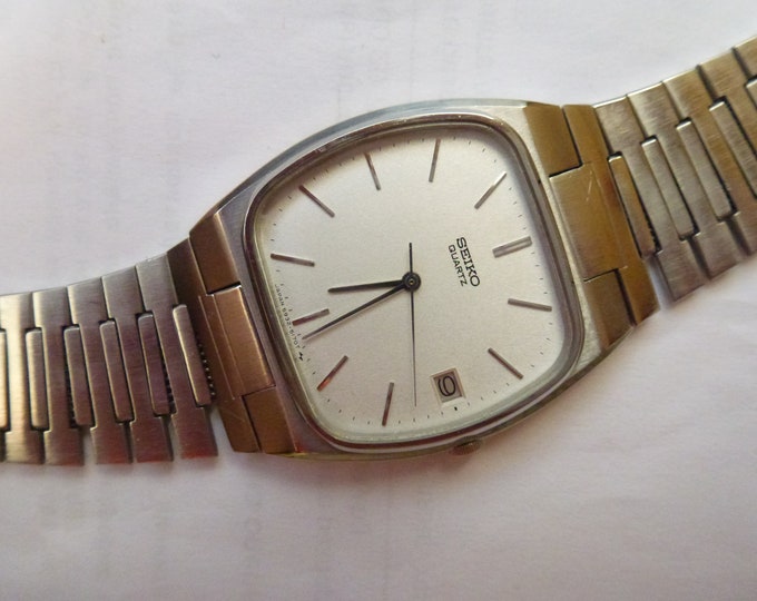 Vintage Seiko Quartz 5932 Japan Stainless Steel Mens Wrist Watch - Etsy