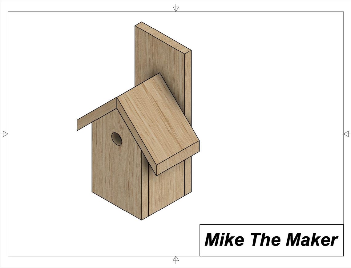 Chickadee Bird House Plans - Etsy