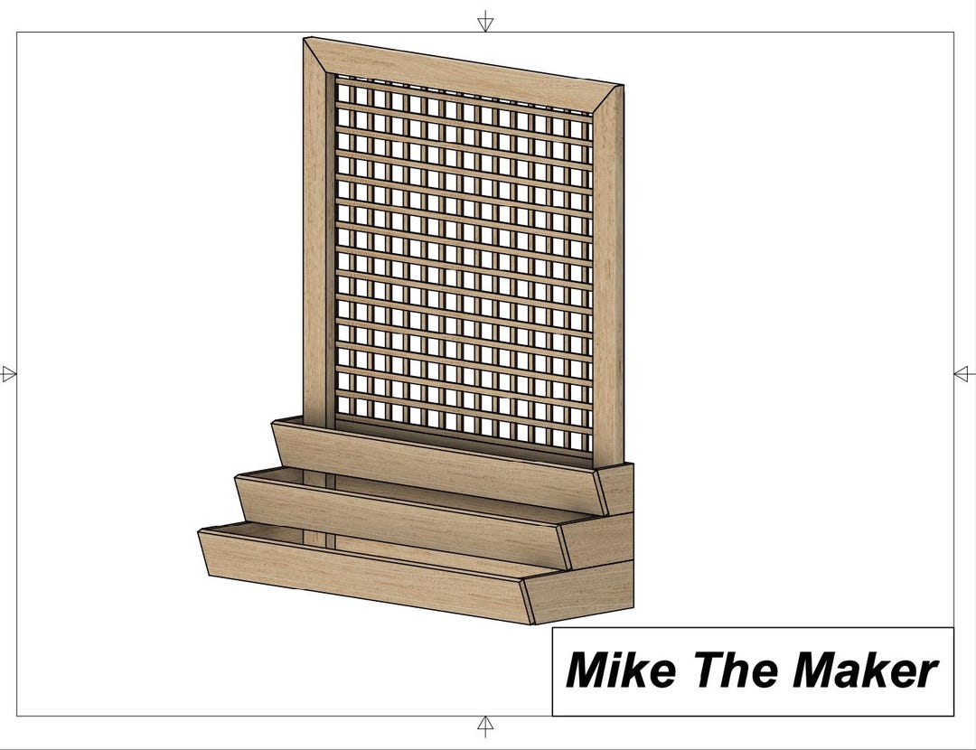 Flower Bed W/trellis (plans in Standard Units) - Etsy