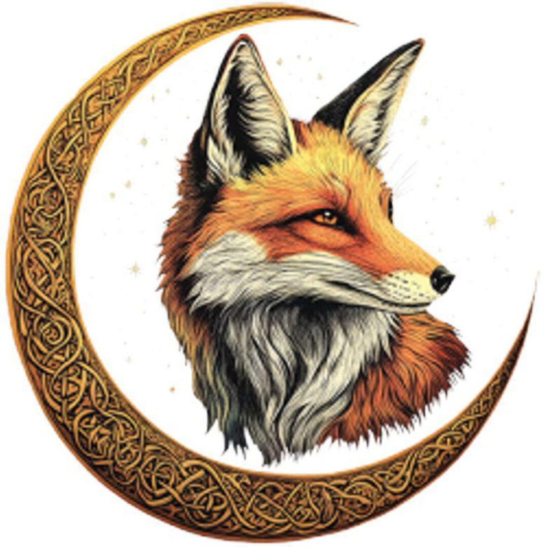 Celtic Fox Fabric Panel: Kona Cotton Quilting Print - Etsy