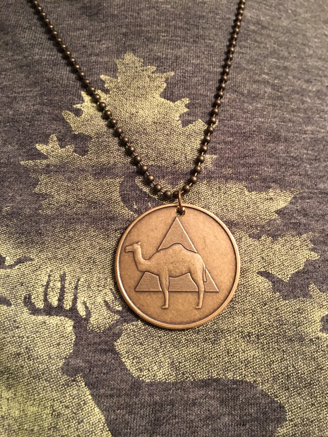 Men's Bronze AA Medallion Pendant Camel With Recovery - Etsy