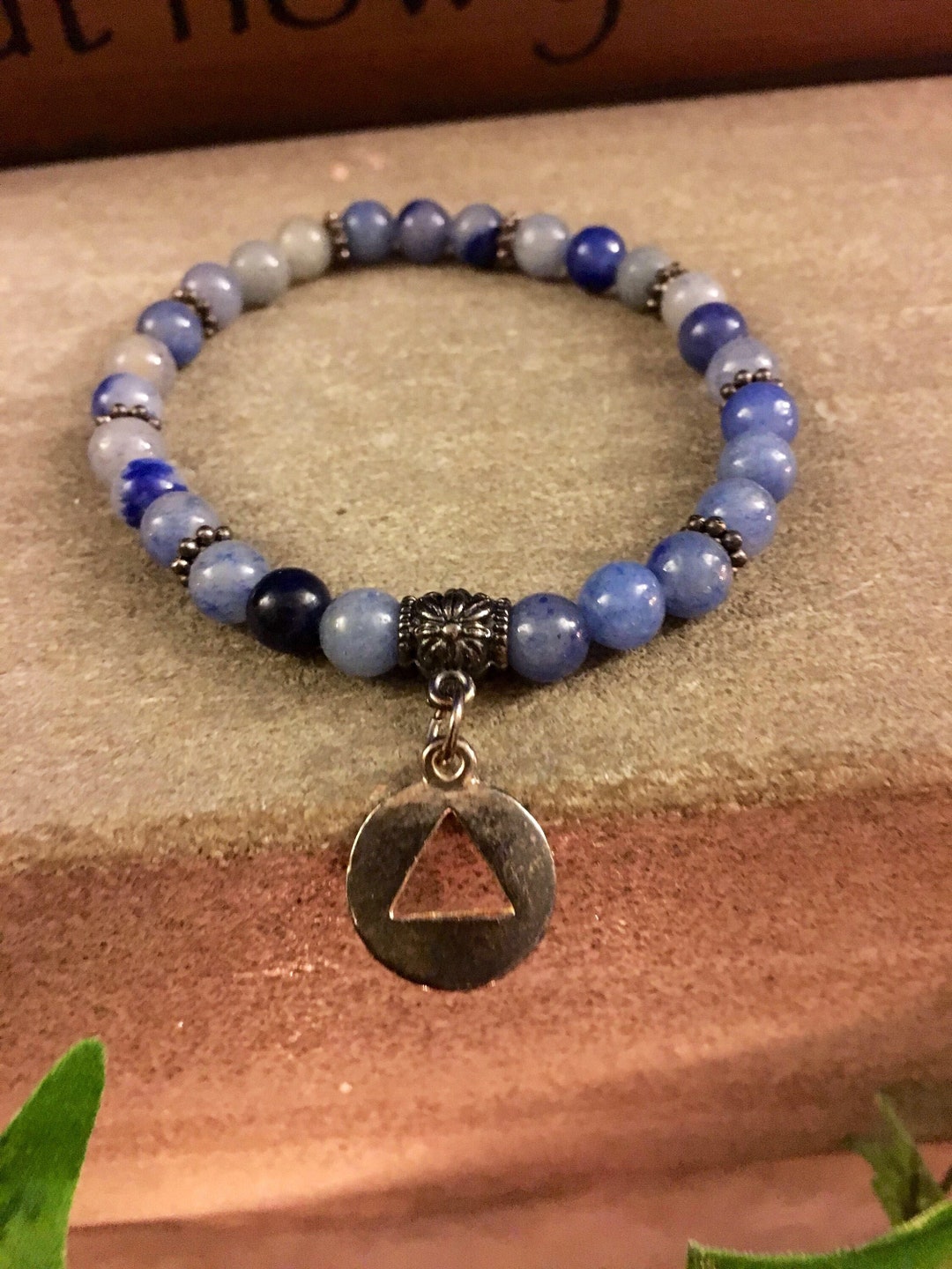 Beaded Recovery Triangle AA Dangle Bracelet NA Good for Sobriety ...