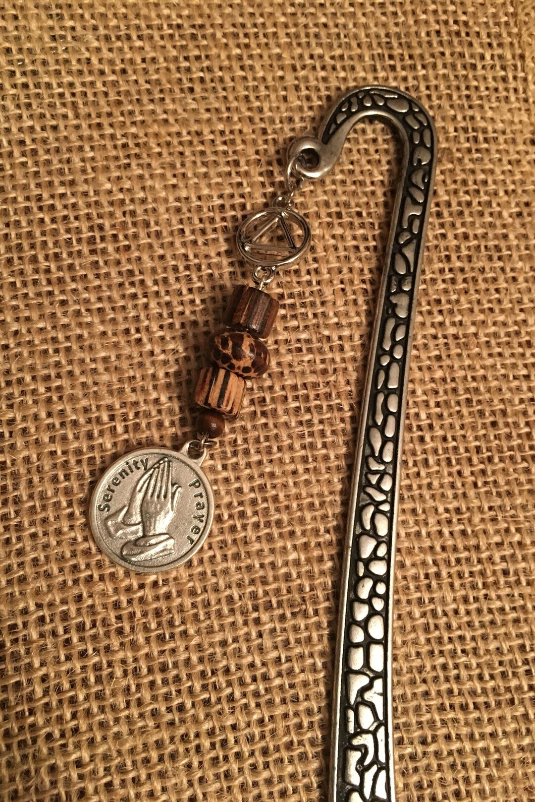 Serenity Prayer Bookmark With AA/NA Recovery Charm. Great Recovery Gift ...