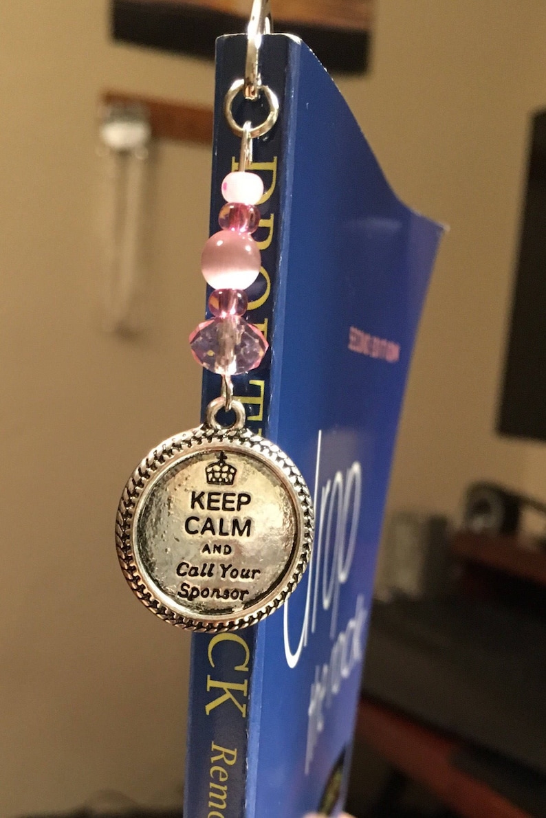 Keep Calm and Call Your Sponsor Mini Bookmark Sober - Sobriety ...