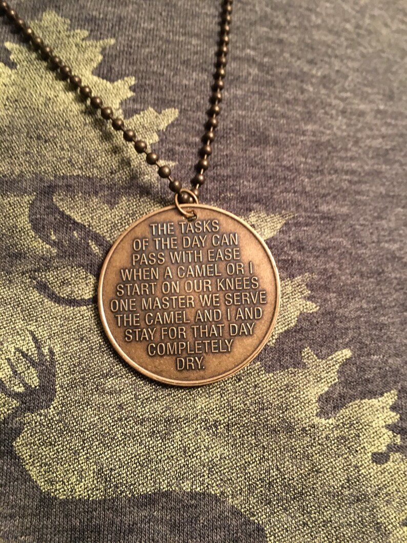 Men's Bronze AA Medallion Pendant Camel With Recovery - Etsy