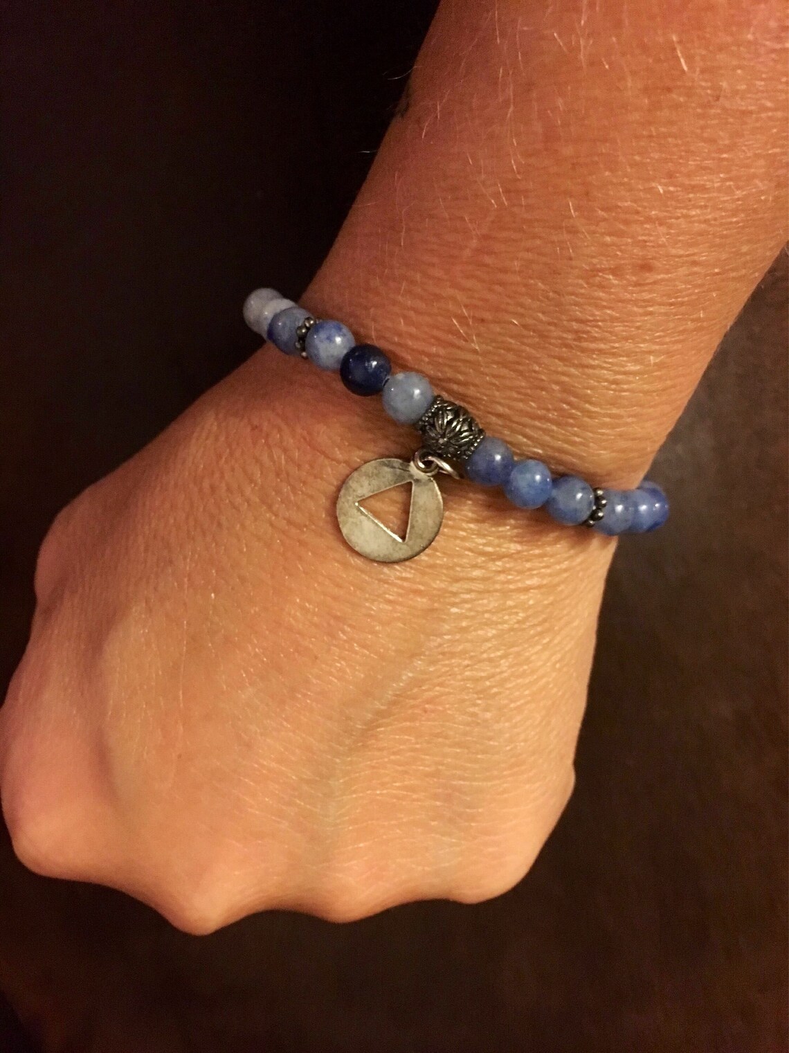 Beaded Recovery Triangle AA Dangle Bracelet NA Good for Sobriety ...