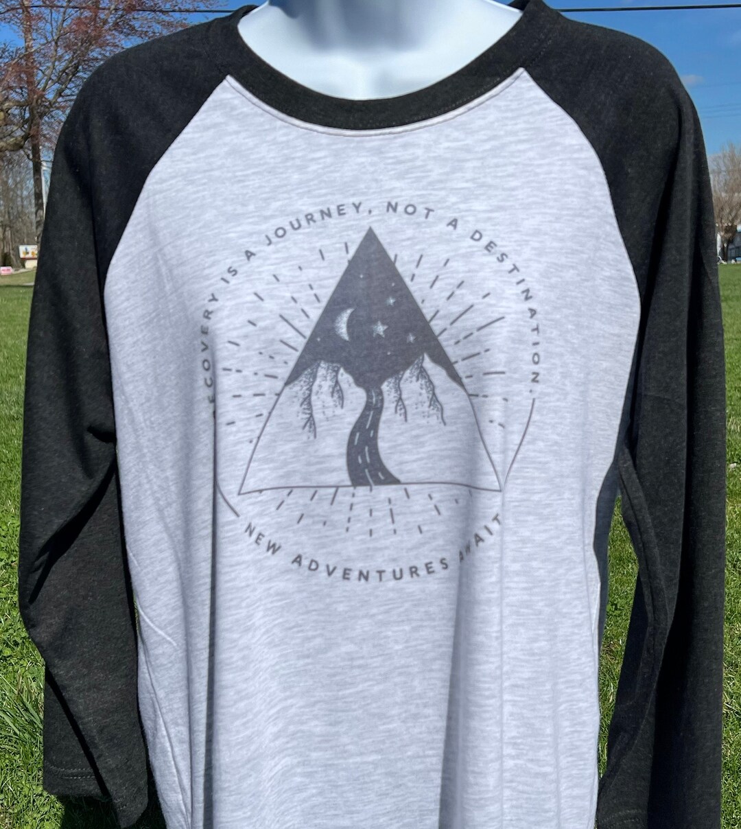 Recovery is a Journey Raglan (baseball Tee), Great Gift for Men or ...