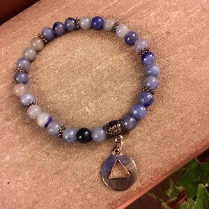 Beaded Recovery Triangle AA Dangle Bracelet NA Good for Sobriety ...