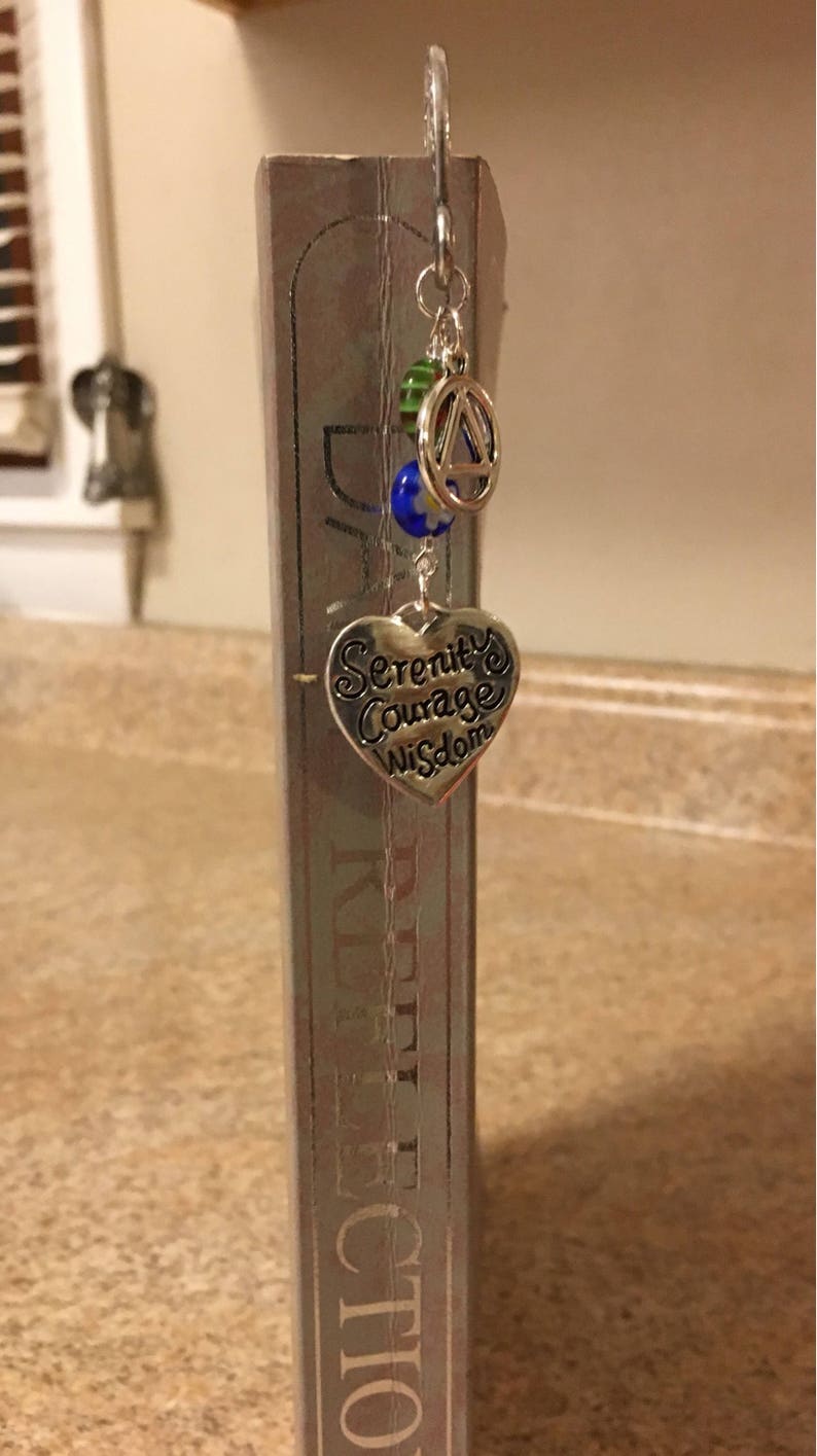Serenity Courage Wisdom Bookmark With Recovery Symbol AA or | Etsy