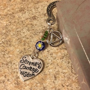 Serenity, Courage Wisdom Bookmark With Recovery Symbol, AA or NA ...