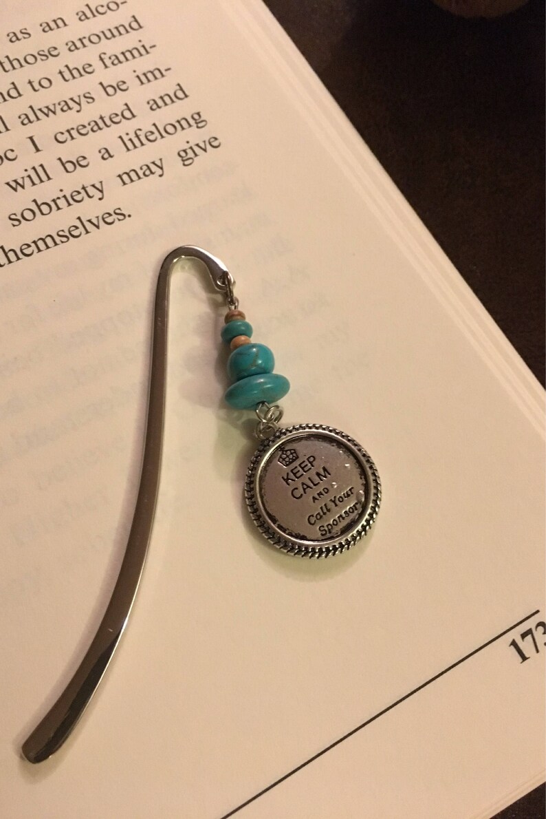 Keep Calm and Call Your Sponsor Mini Bookmark Sober Sobriety | Etsy