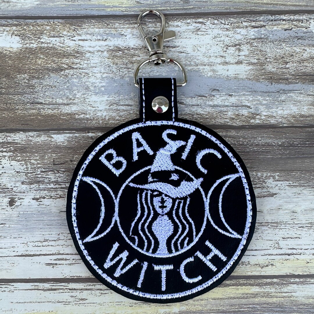 Basic Witch Keychain, Starbucks Inspired Halloween Key Fob, Pumpkin ...