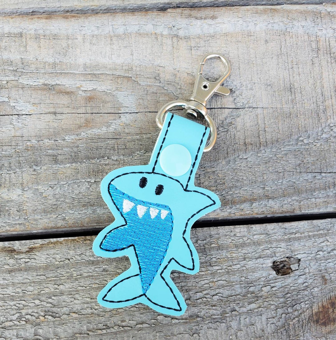 Toothy Shark Keychain, Sharky Backpack Charm, Sealife Zipper Pull - Etsy