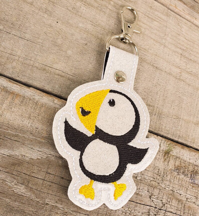 Puffin Keychain, kawaii puffin backpack charm, animal zipper pull ...