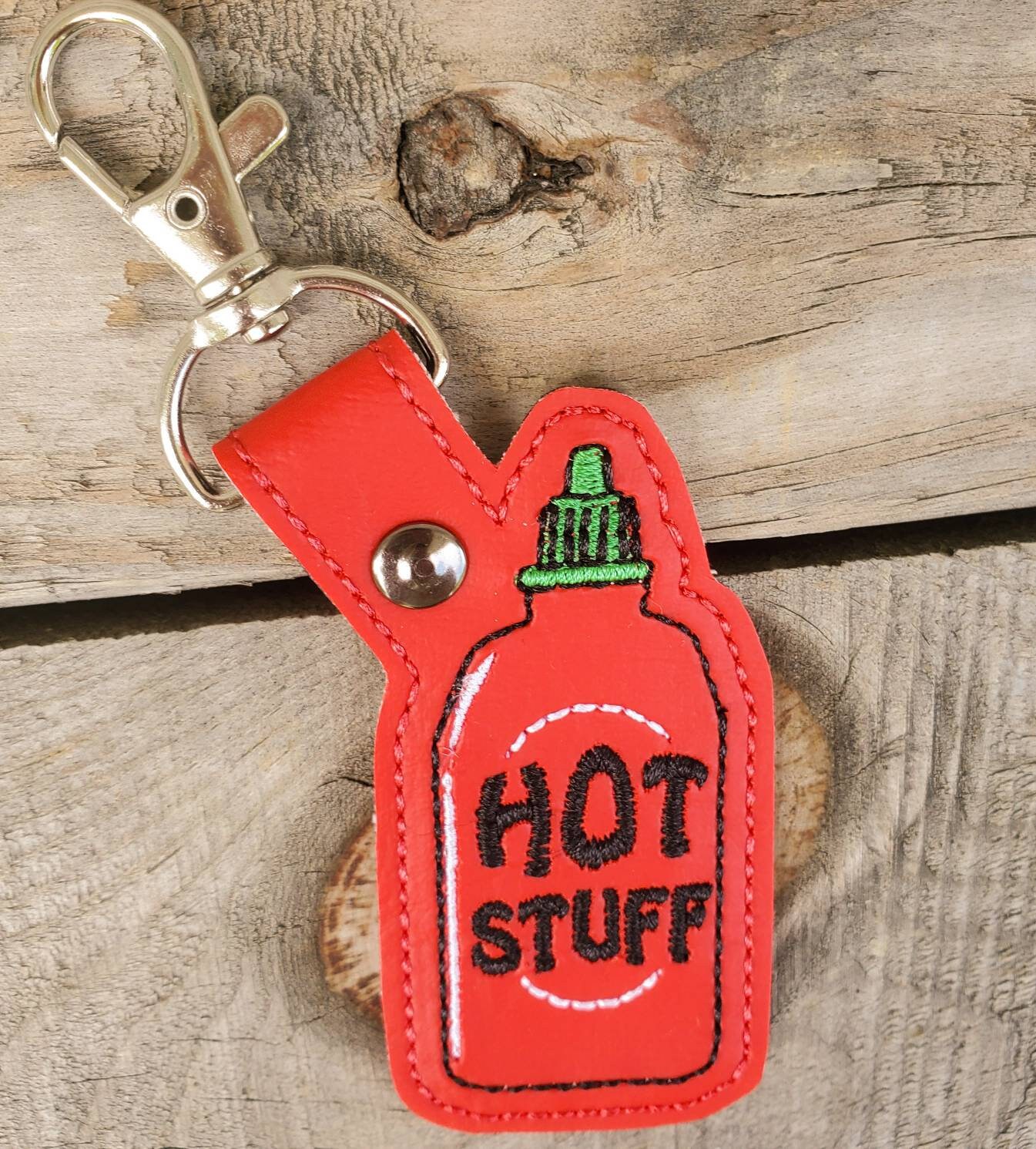Hot Stuff Keychain Sriracha Backpack Charm Hot Sauce Zipper - Etsy