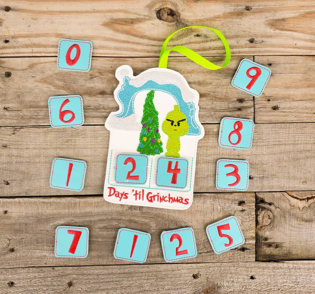 Christmas Countdown, Grinch Countdown Calendar, Days Until Christmas ...