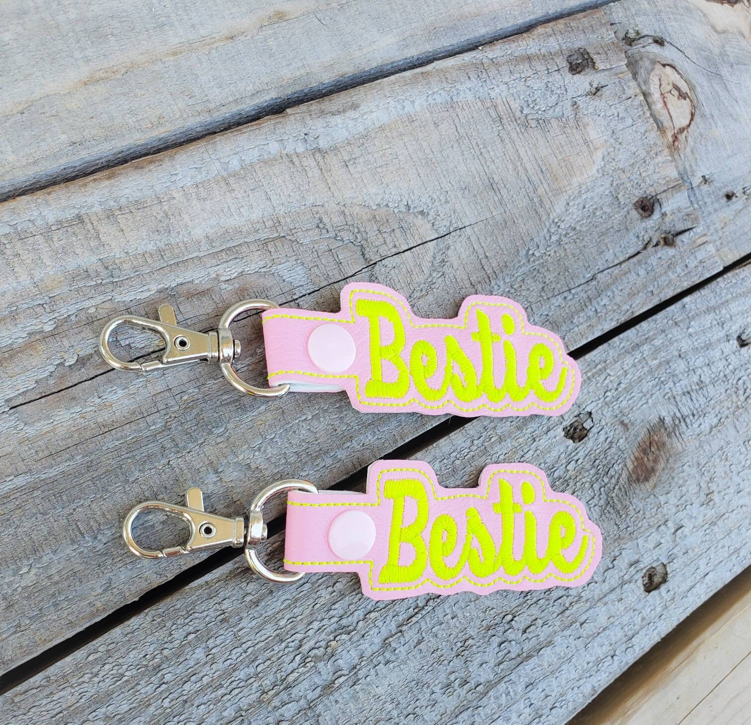 Besties Keychains Best Friends Backpack Charms Zipper Pull | Etsy