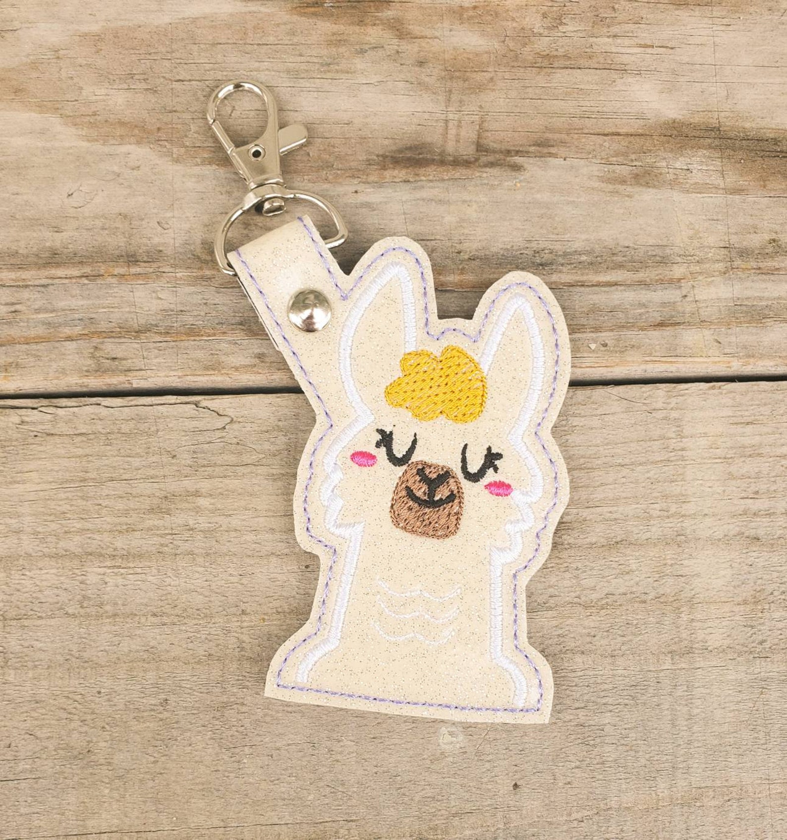 Llama Keychain Glitter Sparkly Llama Bag Charm Bohemian - Etsy