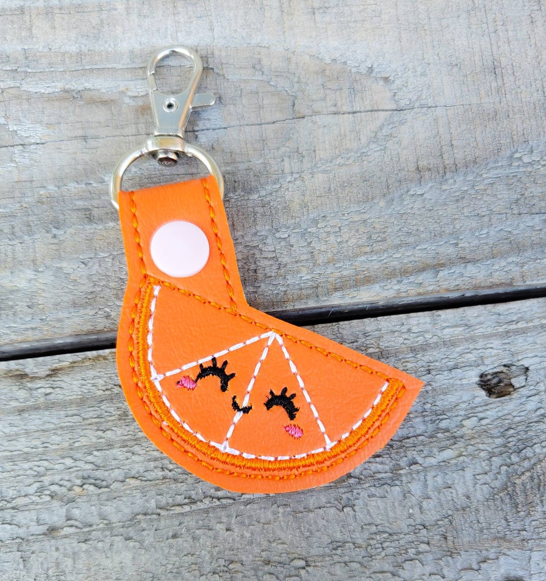 Orange Slice Keychain, Soccer Backpack Charm, Kawaii Food Zipper Pull ...