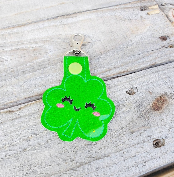 Lucky Shamrock Keychain Holo Clover Backpack Charm | Etsy
